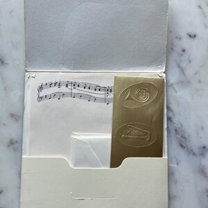 Vintage Hallmark Musical Stationery Set - Music Paper Stationery ...