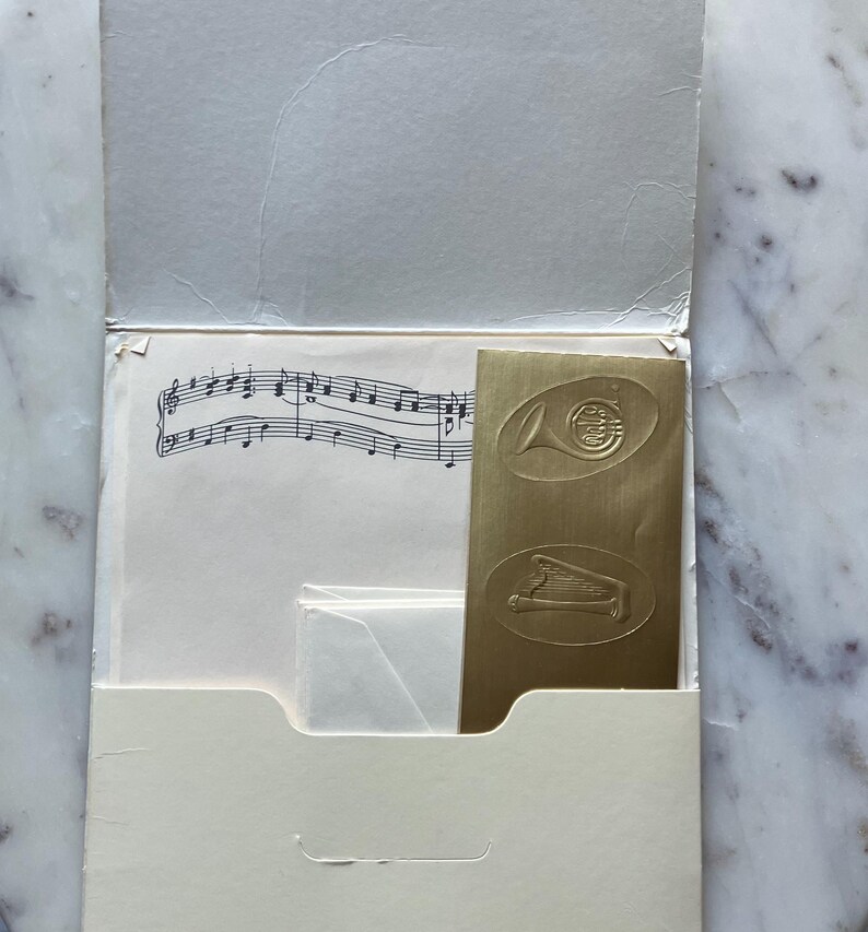 Vintage Hallmark Musical Stationery Set - Music Paper Stationery ...
