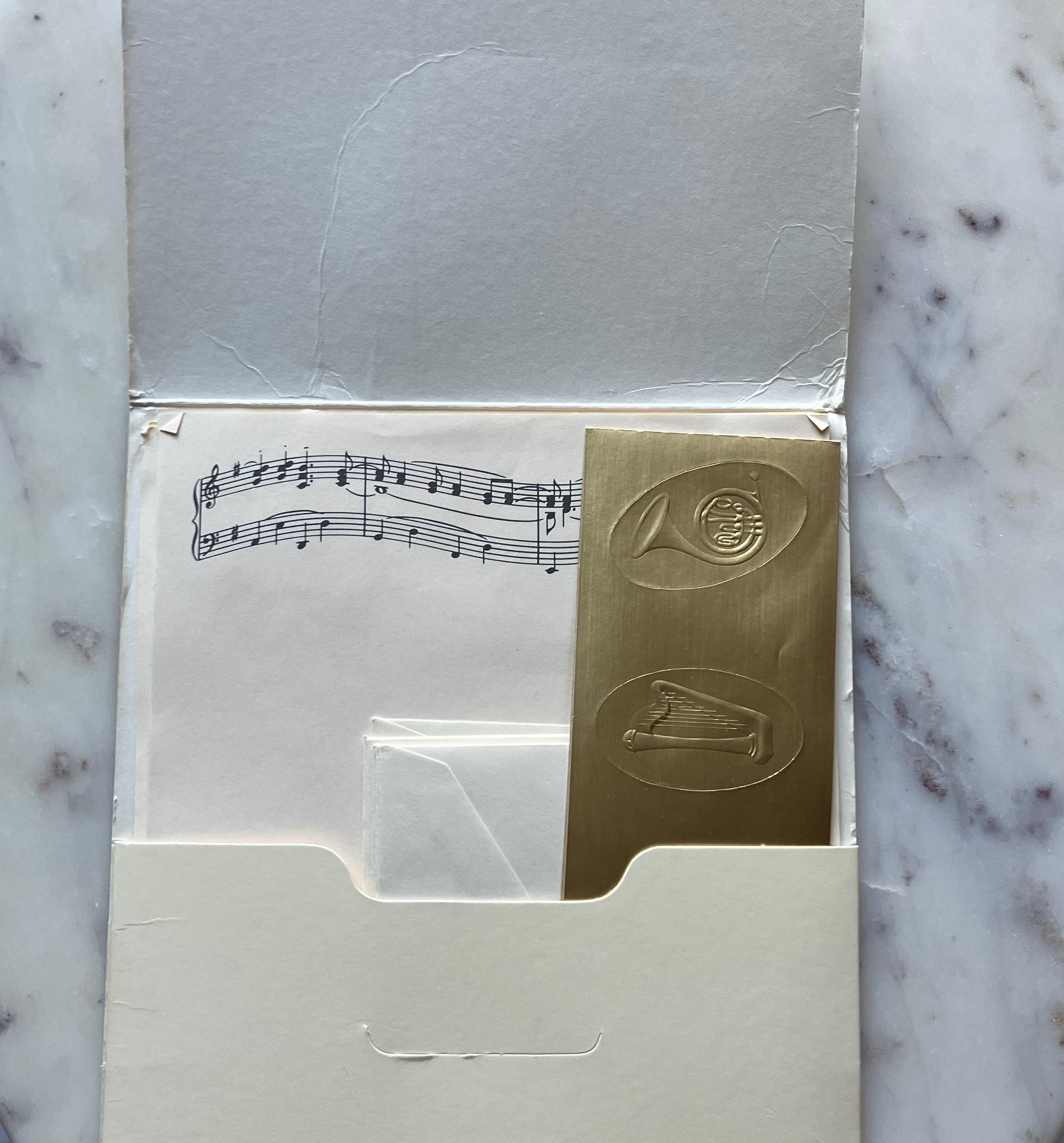 Vintage Hallmark Musical Stationery Set - Music Paper Stationery ...