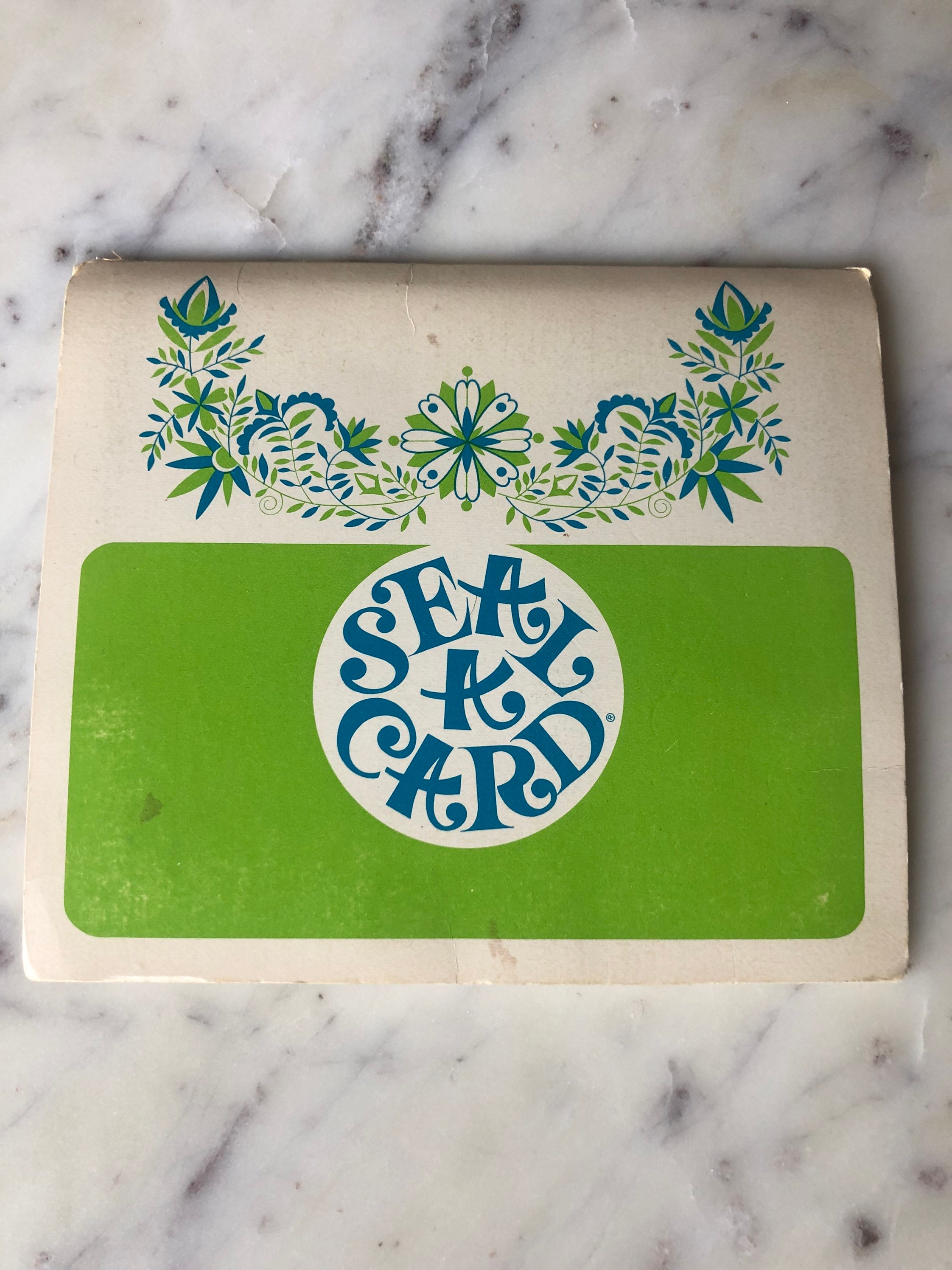 1970s Vintage Seal A Card Stationery Set incomplete neon - Etsy