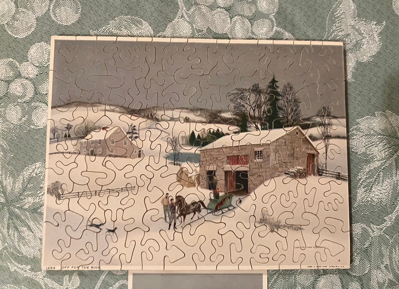 1940s Wood Lithograph Jigsaw Puzzle From Zig Zag Puzzles in Evanston ...