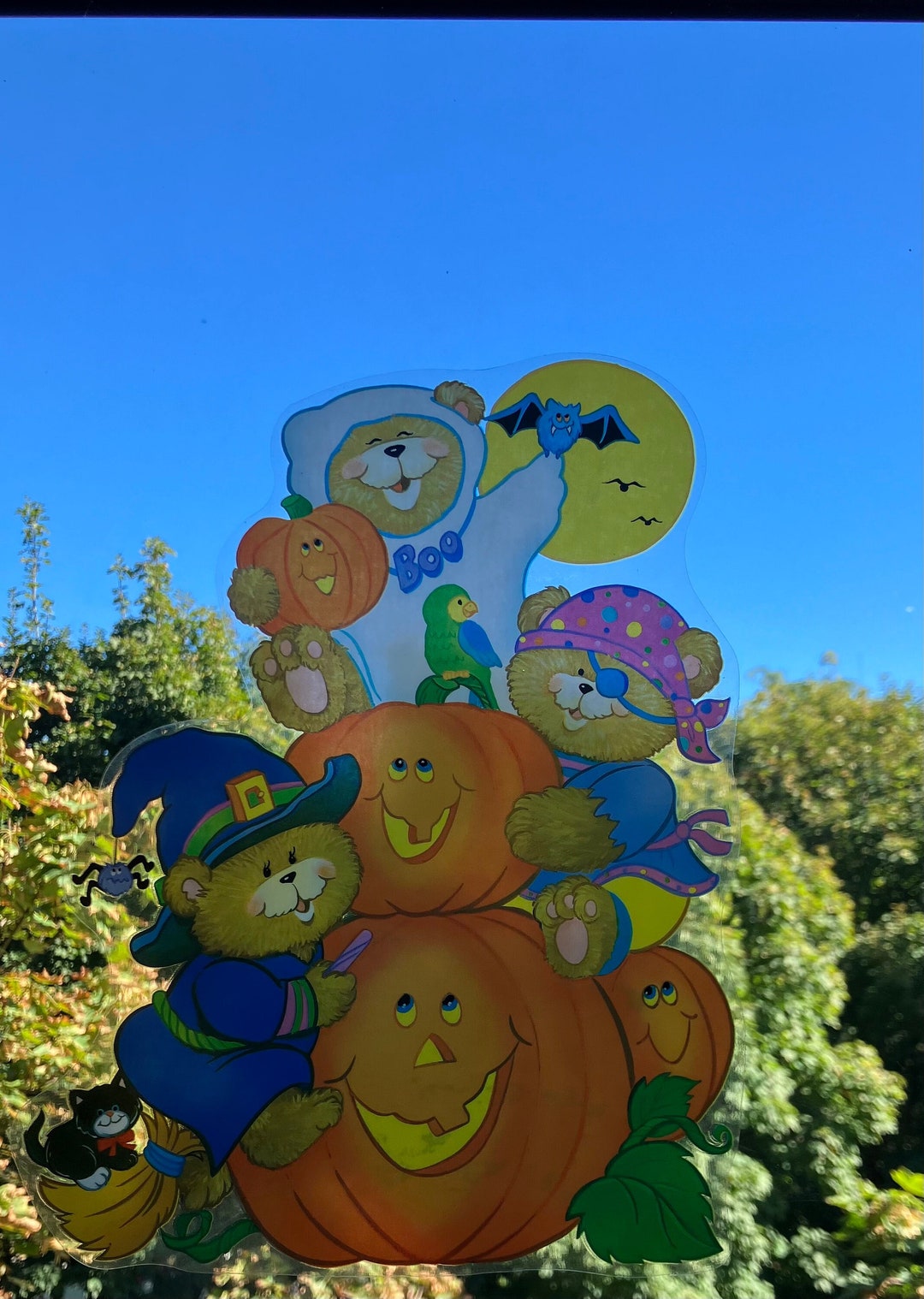 Vintage Halloween Teddy Bear Window Magnets - Vintage Halloween Decor ...