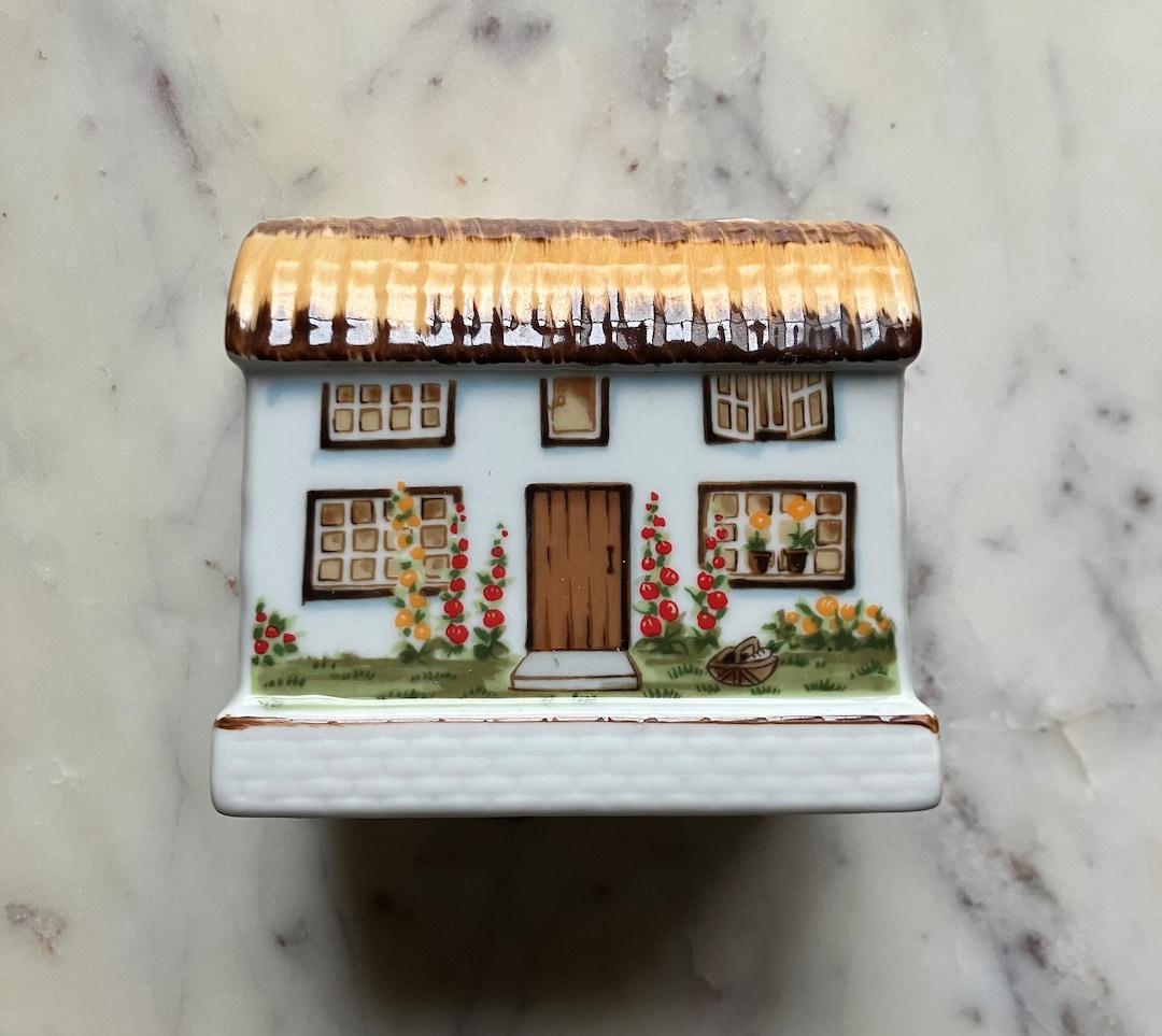 Very Rare Ceramic Thatched Cottage Night Light - Etsy