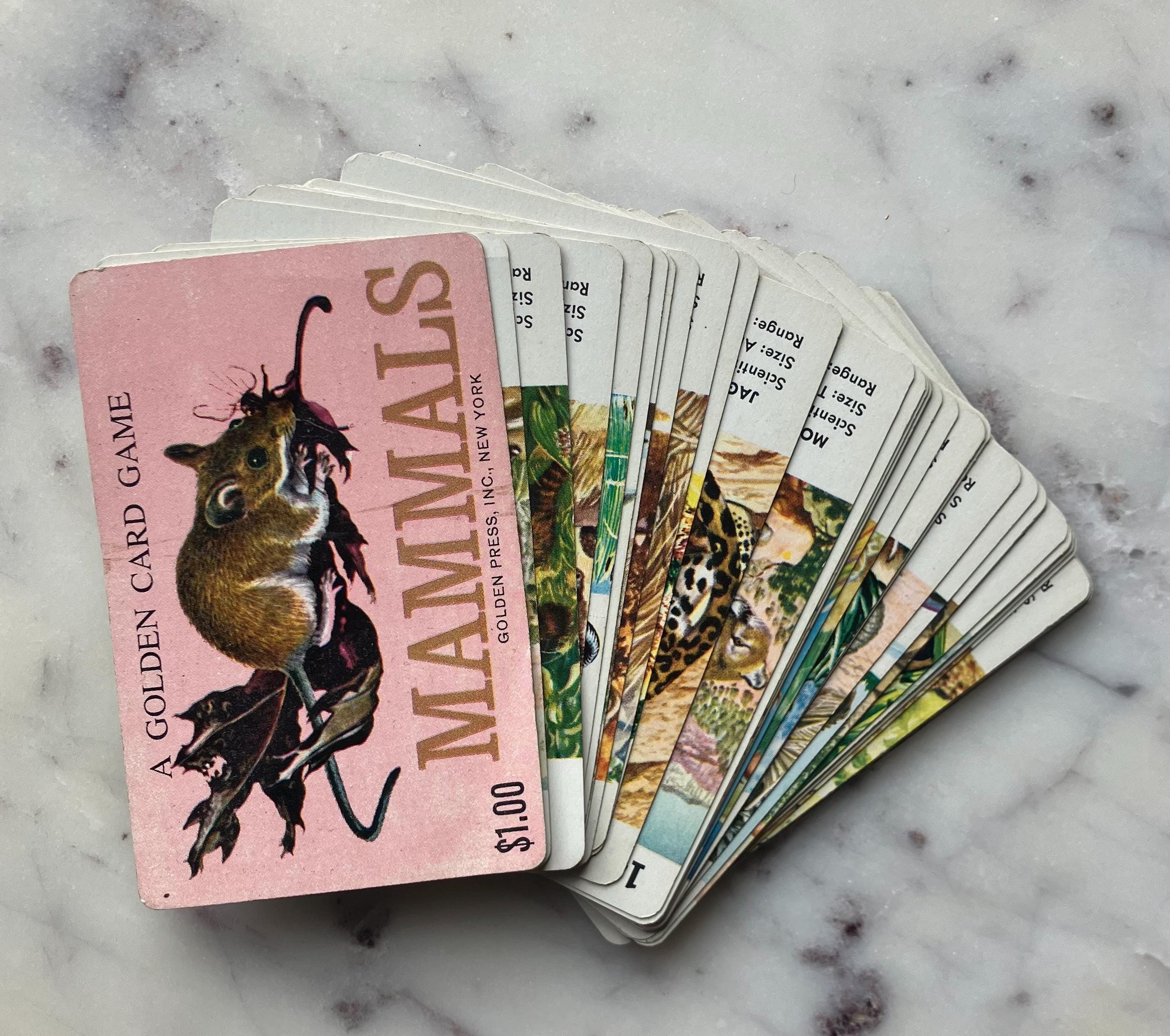 Extremely Rare Set of Mammals Golden Cards Home Decor Vintage Card Game ...
