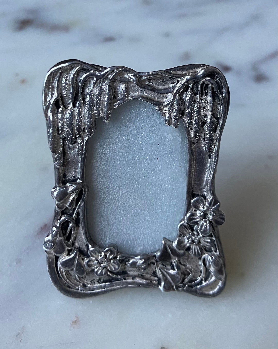 Tiny Silver Scenes Vintage Picture Frame Vintage Tiny Photo Frame made ...