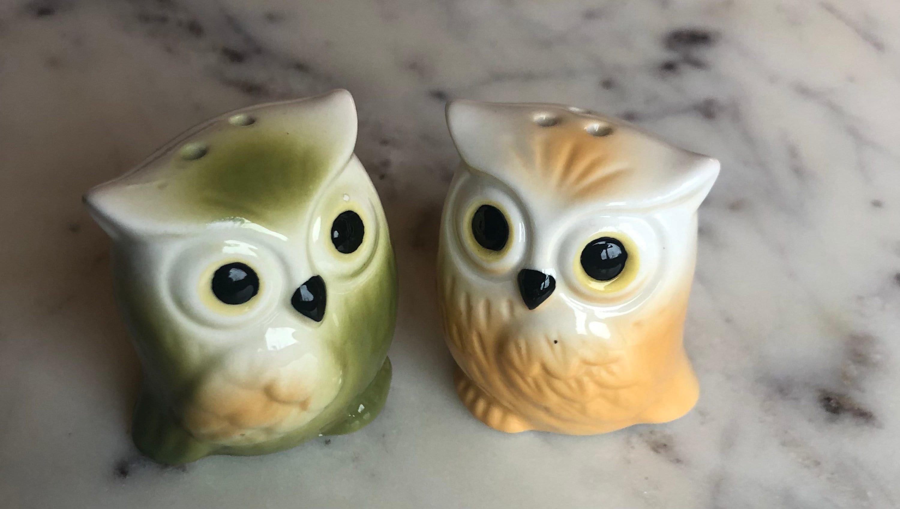 Vintage Owl Salt And Pepper Shakers