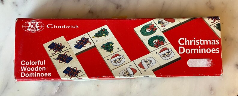 Vintage Christmas Dominoes Family Game - Etsy