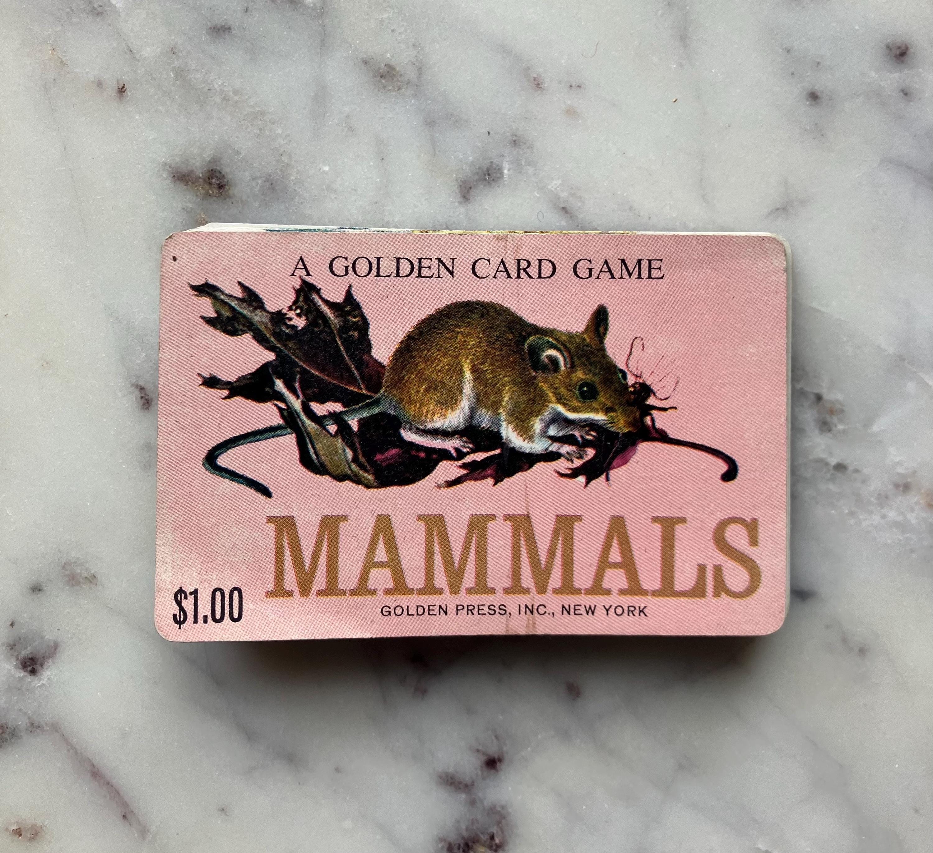 Extremely Rare Set of Mammals Golden Cards Home Decor Vintage Card Game ...