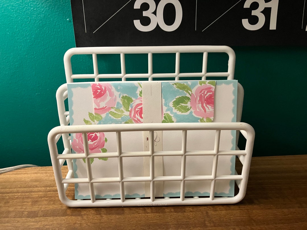 MCM YAFFA Desk Organizer white Plastic desk Decor Mail Organizer - Etsy