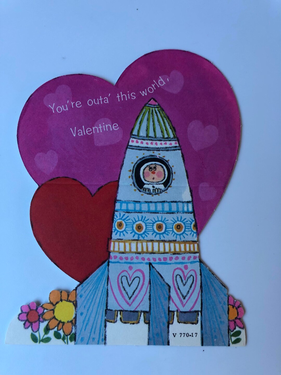 Astronaut Space Vintage Valentine Card - Astronomy Vintage Valentine ...