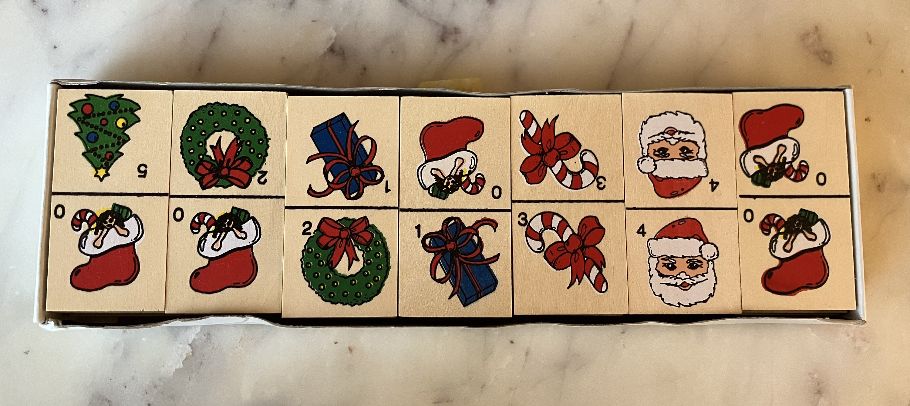 Vintage Christmas Dominoes Family Game - Etsy
