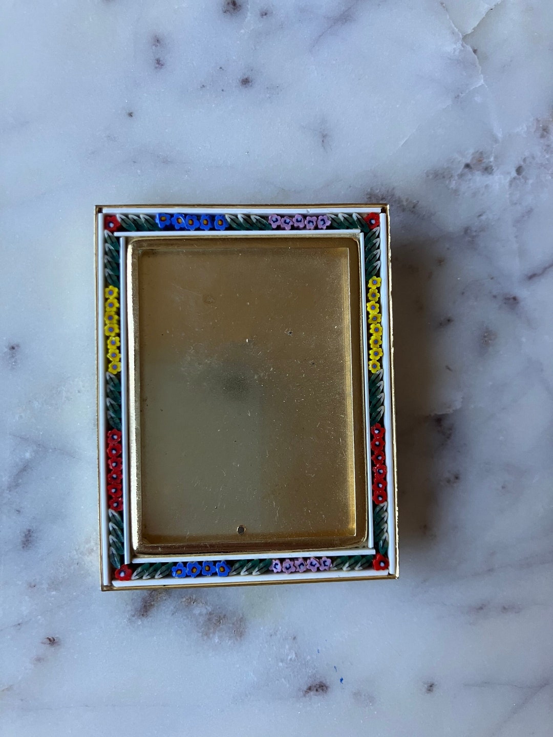 Rare Flower Mosaic Miniature Picture Frame Made in Italy - Etsy