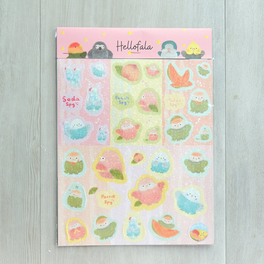 Lovebird Stickers Budgie Stickers Bourke's Parrot Stickers Bird ...