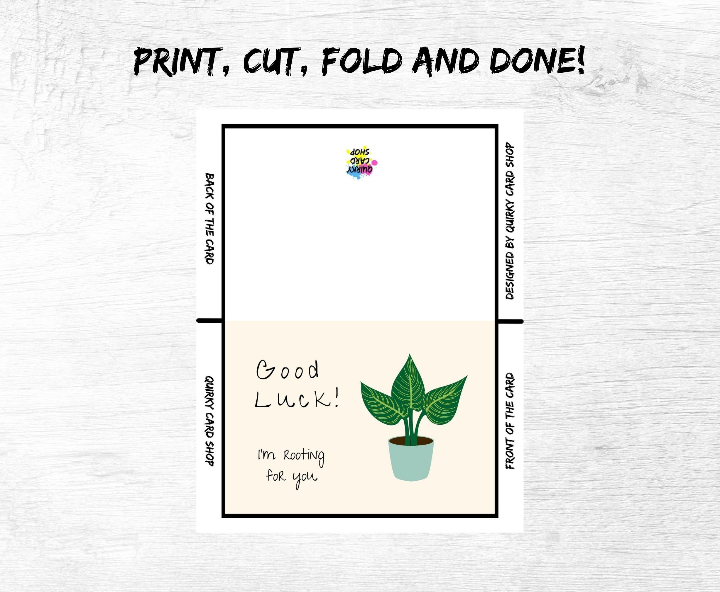 Buy Printable Good Luck Card Instant Download 7x5inch Cards for Good ...