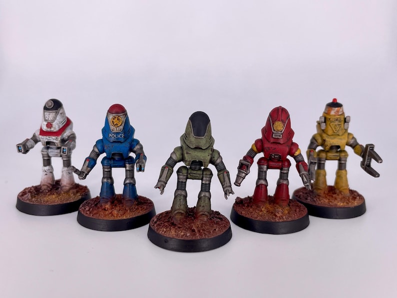 7 Protector Utility Robots - Protectron - (set of 5 + 2 Randoms) - 28mm ...