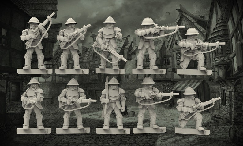 12 Town Militia (set of 10 + 2 Randoms) - 28mm- Bigmrtong - Etsy