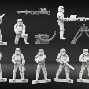 12 Heavy Weapon Stormtroopers Standard (28mm) & Legion (32mm) Scales ...
