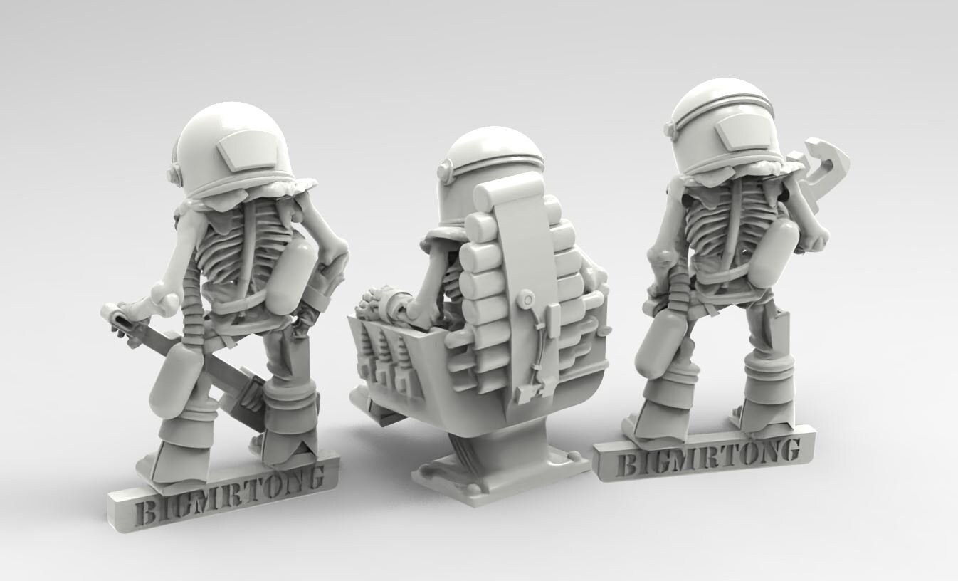 12 Undead Skeleton Spacemen With Guns set of 10 2 Randoms - Etsy