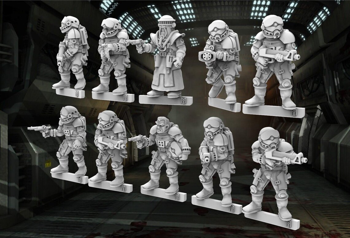 12 Spacefaring Emperor and Marines - Set 2 - (set of 10 + 2 Randoms ...