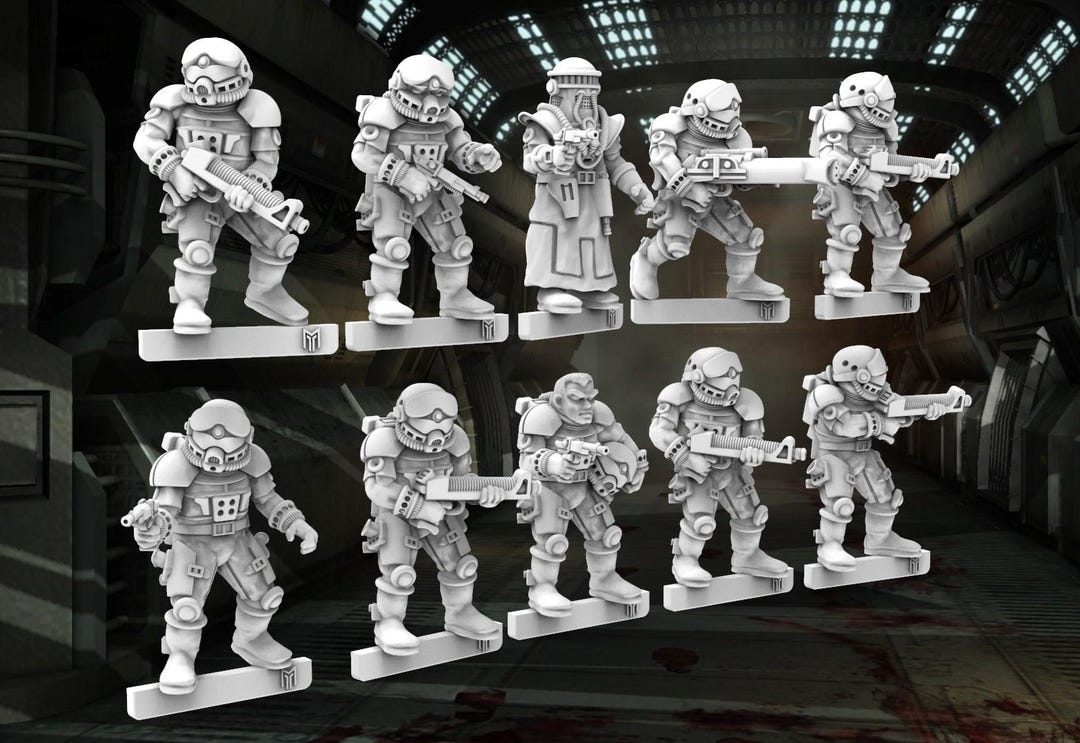12 Spacefaring Emperor and Marines - Set 2 - (set of 10 + 2 Randoms ...