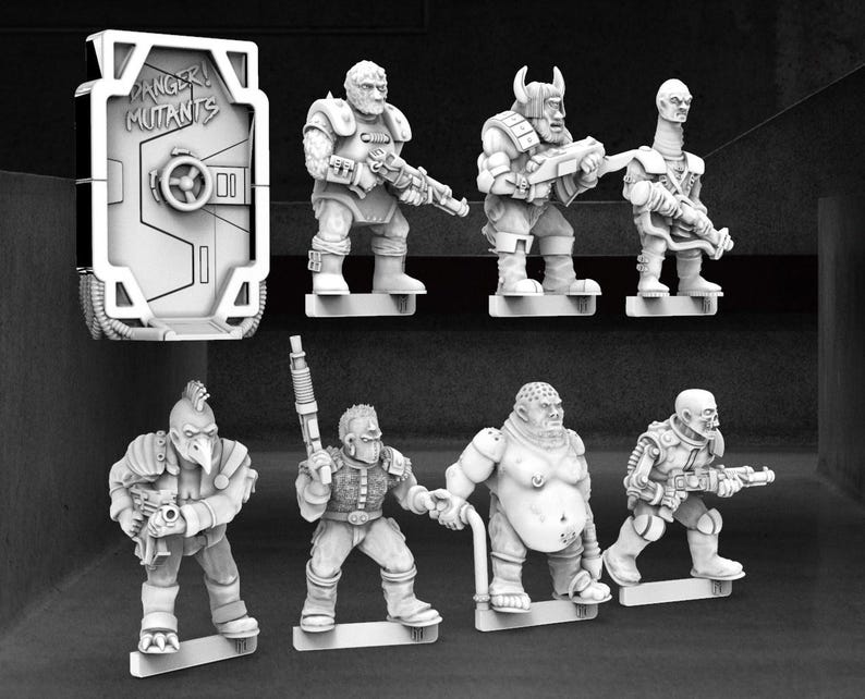 10 Mutants - Set 1 (set of 10 + 2 Randoms) - 28mm- Bigmrtong - Etsy