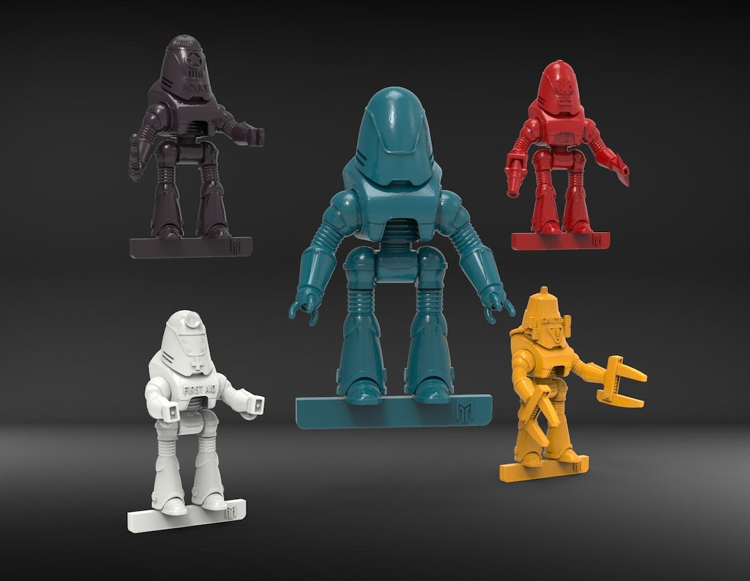 7 Protector Utility Robots Protectron set of 5 2 Randoms 28mm Bigmrtong ...