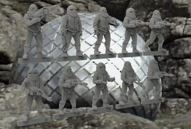 12 Sontarans - Dr Who - 28mm- Bigmrtong - Etsy