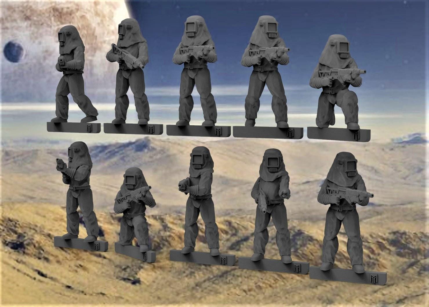 10 Dune Sardaukar Elite Force (set of 10 + 2 Randoms) - 28mm- Bigmrtong ...