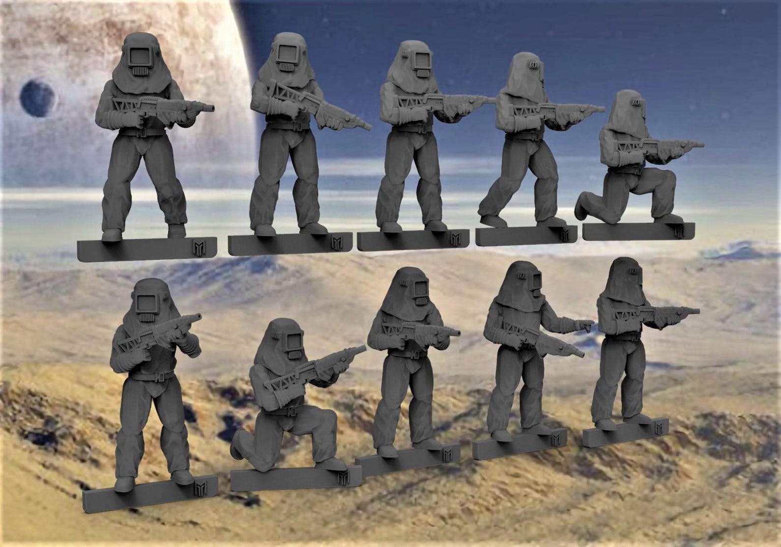 10 Dune Sardaukar Elite Force (set of 10 + 2 Randoms) - 28mm- Bigmrtong ...