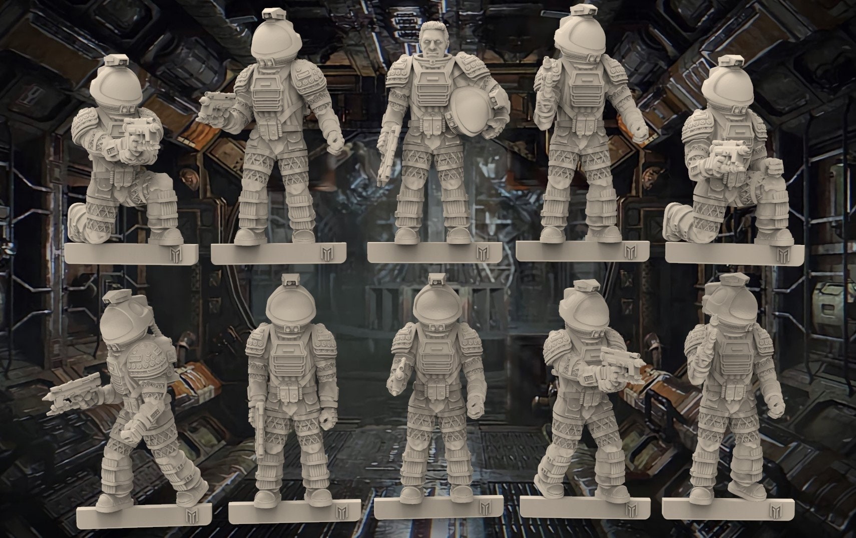 12 Alien Space Suits (set 1) - (set of 10 + 2 Randoms) - 28mm ...