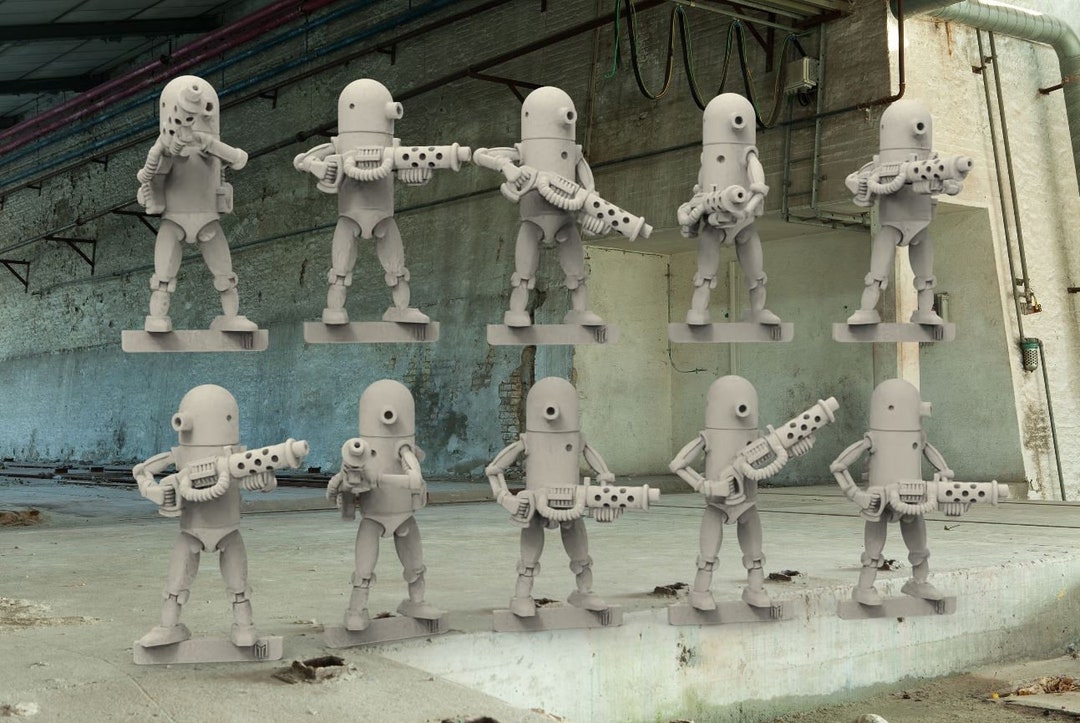 12 Pen-top (PT) Droids (set of 10 + 2 Randoms) - 28mm- Bigmrtong - Etsy