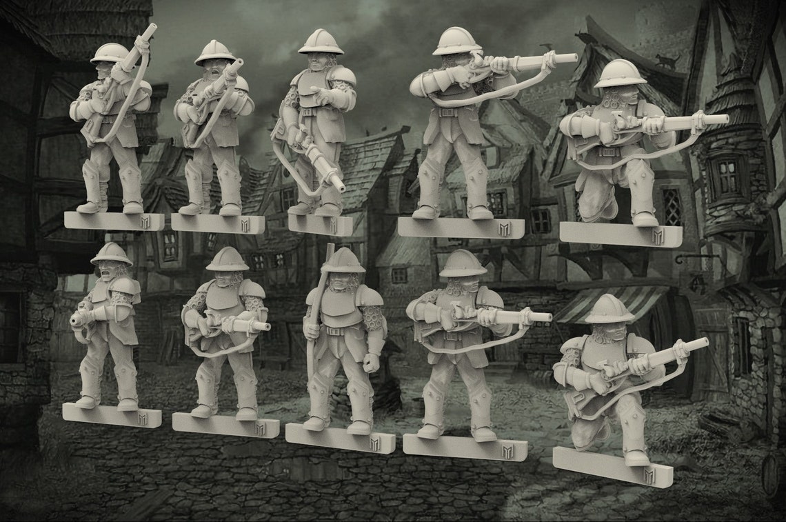 12 Town Militia (set of 10 + 2 Randoms) - 28mm- Bigmrtong - Etsy