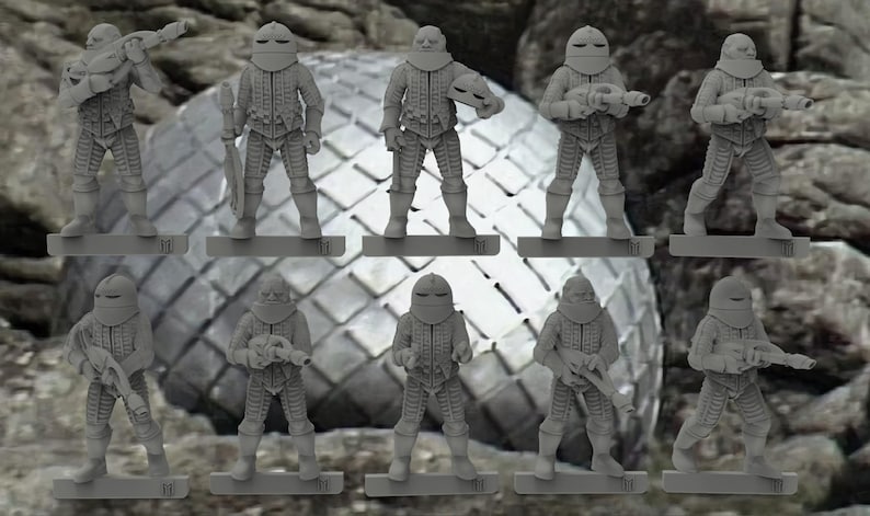 12 Sontarans - Dr Who - 28mm- Bigmrtong - Etsy