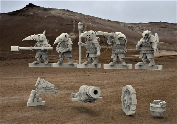 Natchdreck Sludge Artillery & Crew 28mm Bigmrtong - Etsy