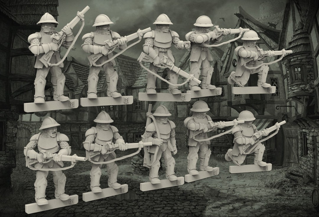 12 Town Militia (set of 10 + 2 Randoms) - 28mm- Bigmrtong - Etsy