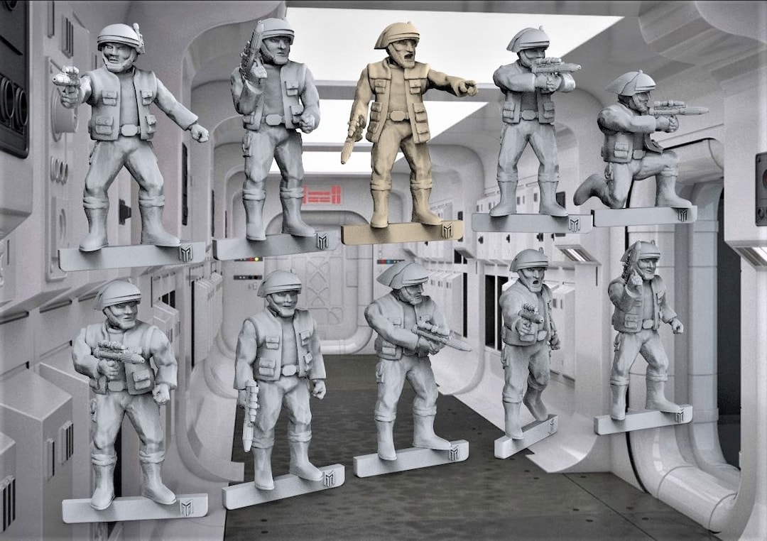 12 Rebel Fleet Troopers Standard (28mm) & Legion (32mm) Scales Available- Bigmrtong - Etsy