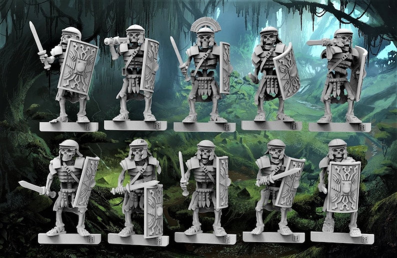 12 Undead Romans With Gladius (set of 10 + 2 Randoms) - 28mm- Bigmrtong ...