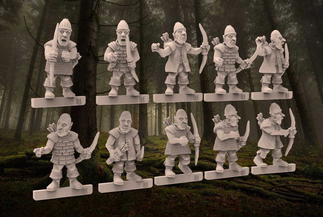 12 Red Orcs With Bows (set of 10 + 2 Randoms) - 28mm- Bigmrtong - Etsy