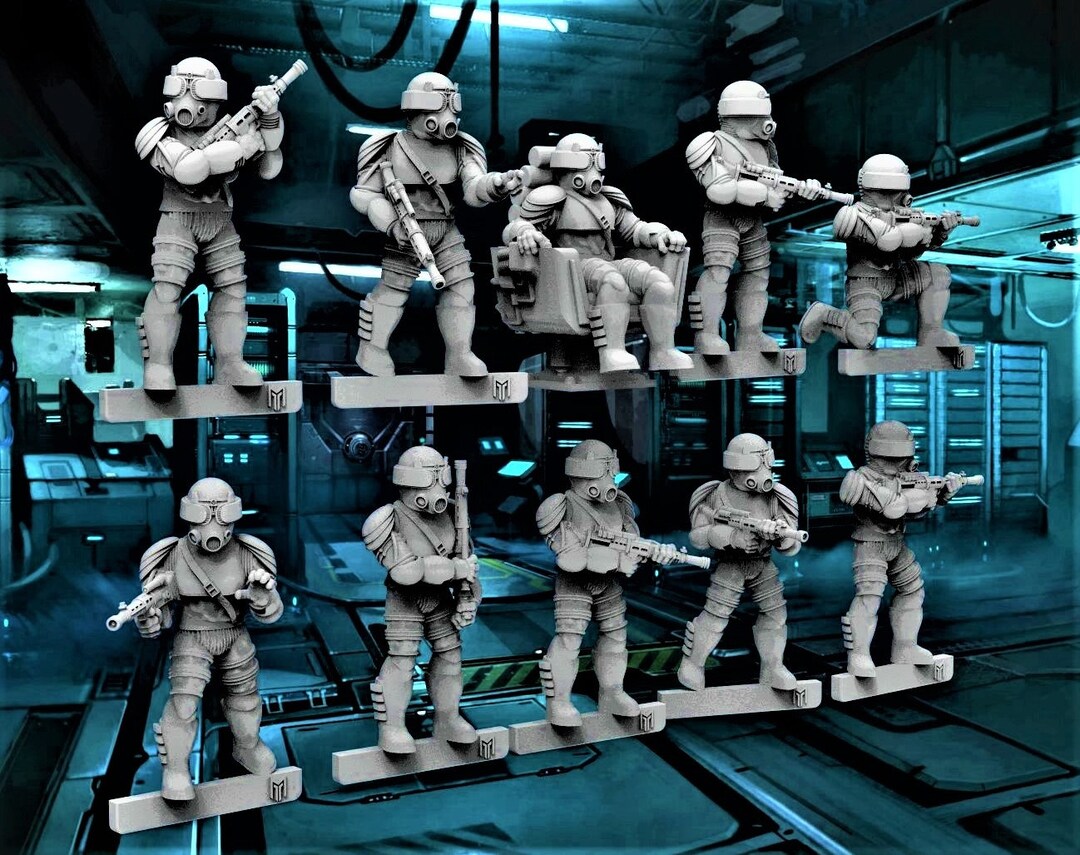 12 Space Assassins & Leader (set of 10 + 2 Randoms) - 28mm- Bigmrtong ...