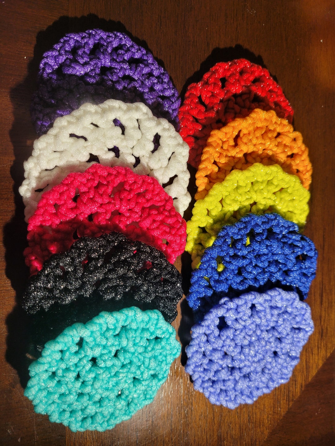 Three Crochet Scrubbies Dish Sponge Scrubber Face Exfoliation Body - Etsy