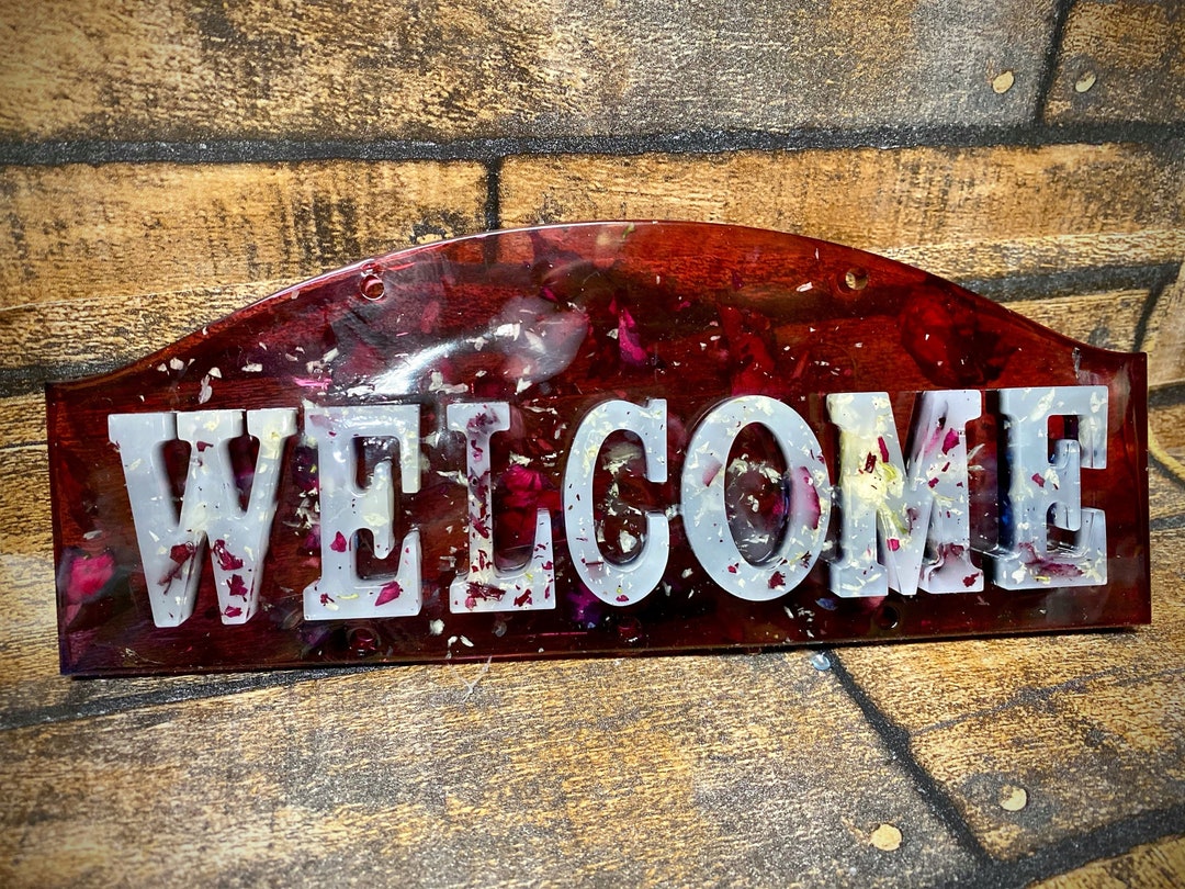 Hanging Resin Welcome Sign Back to School Home Decor Door themes Avail ...