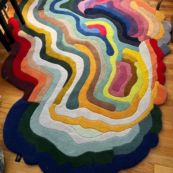 Abstract Shaped Rug - Etsy