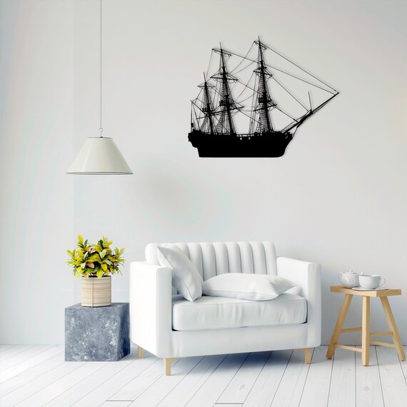 Nautical Ship Metal Wall Art Ship Metal Wall Decor Ship - Etsy