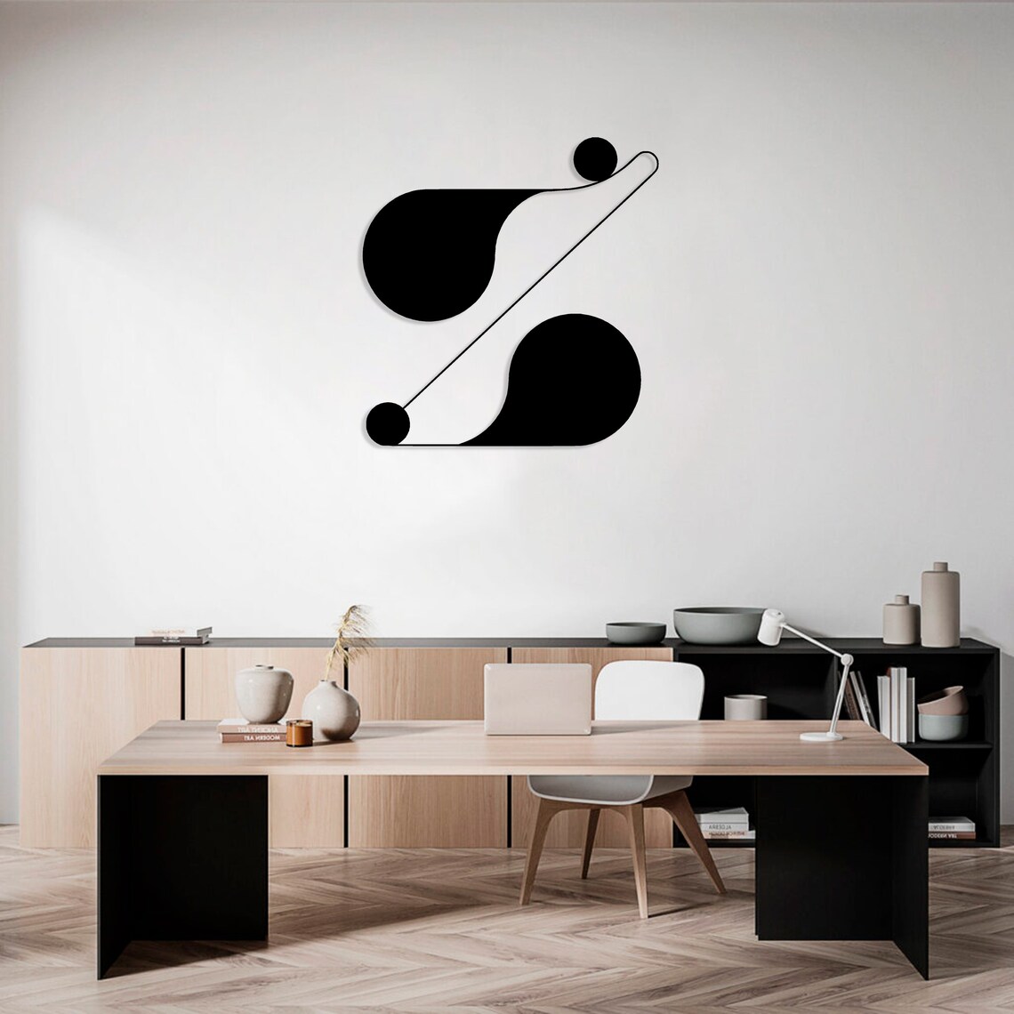 Metal Wall Art Line Abstract Art Metal Wall Decor Minimalist Wall Art ...