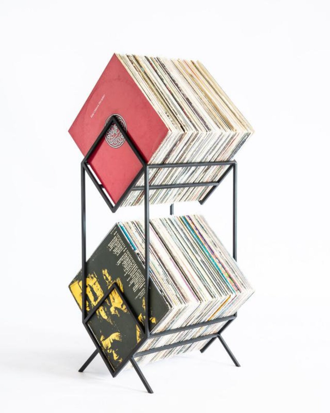 Double Deck for Vinyls LP Storage Records Stand Album Stand Magazine ...