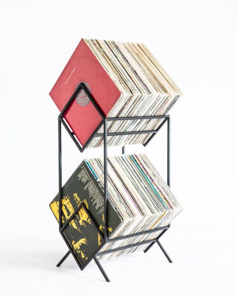 Double Deck for Vinyls LP Storage Records Stand Album Stand Magazine ...