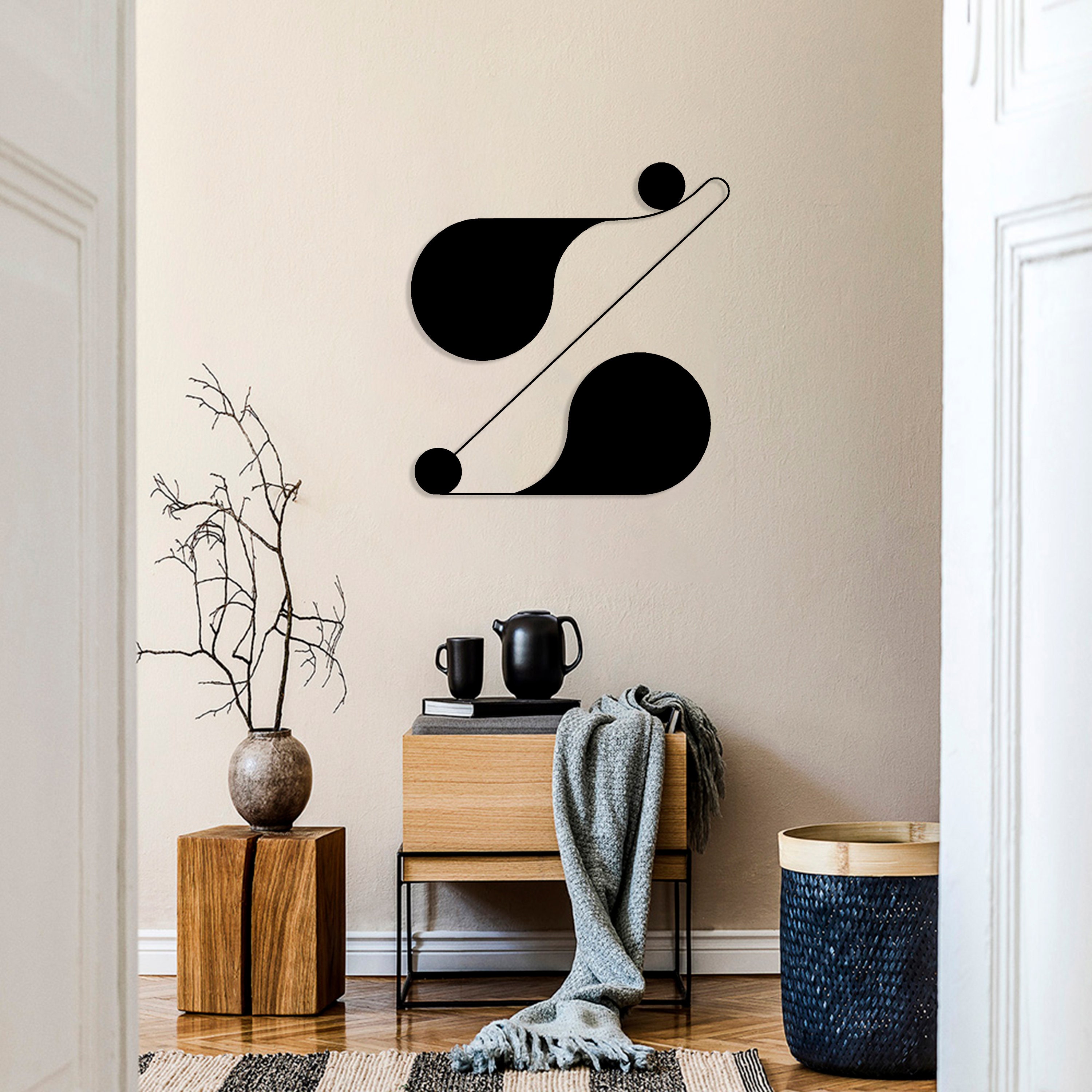 Metal Wall Art Line Abstract Art Metal Wall Decor Minimalist Wall Art ...