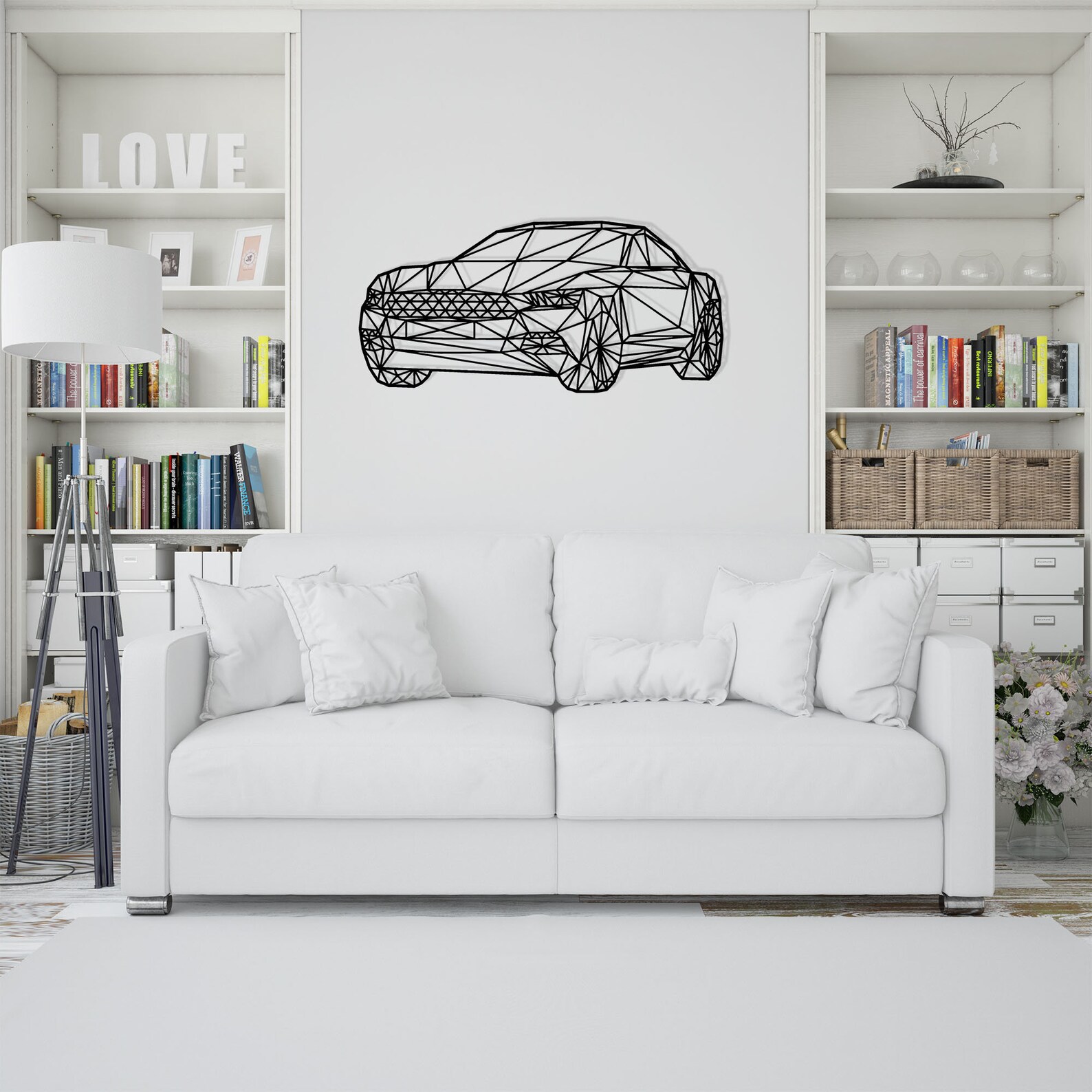 Metal Wall Art Metal Vintage Car Silhouette Metal Wall Decor Metal ...