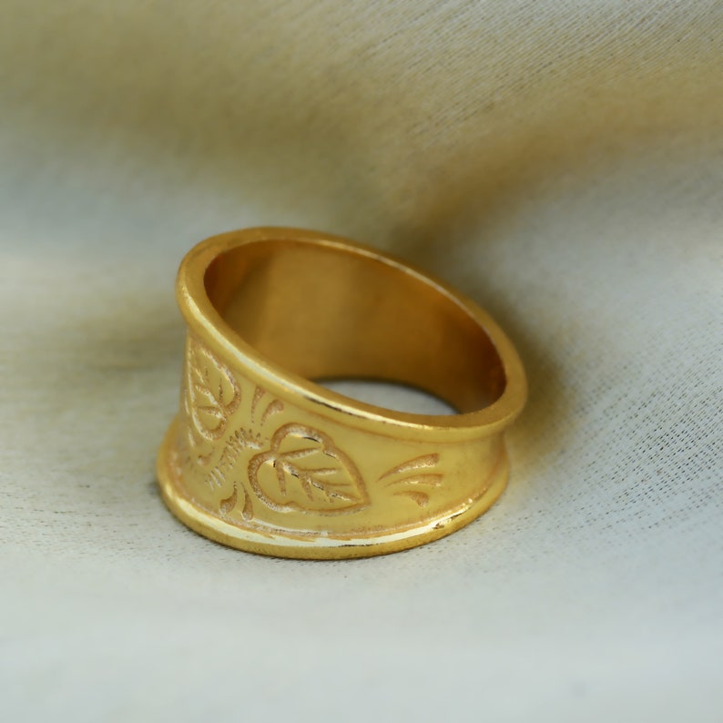 18K Gold Band Rings,simple Gold Ring, Thin Gold Ring, Gold Stack Ring ...