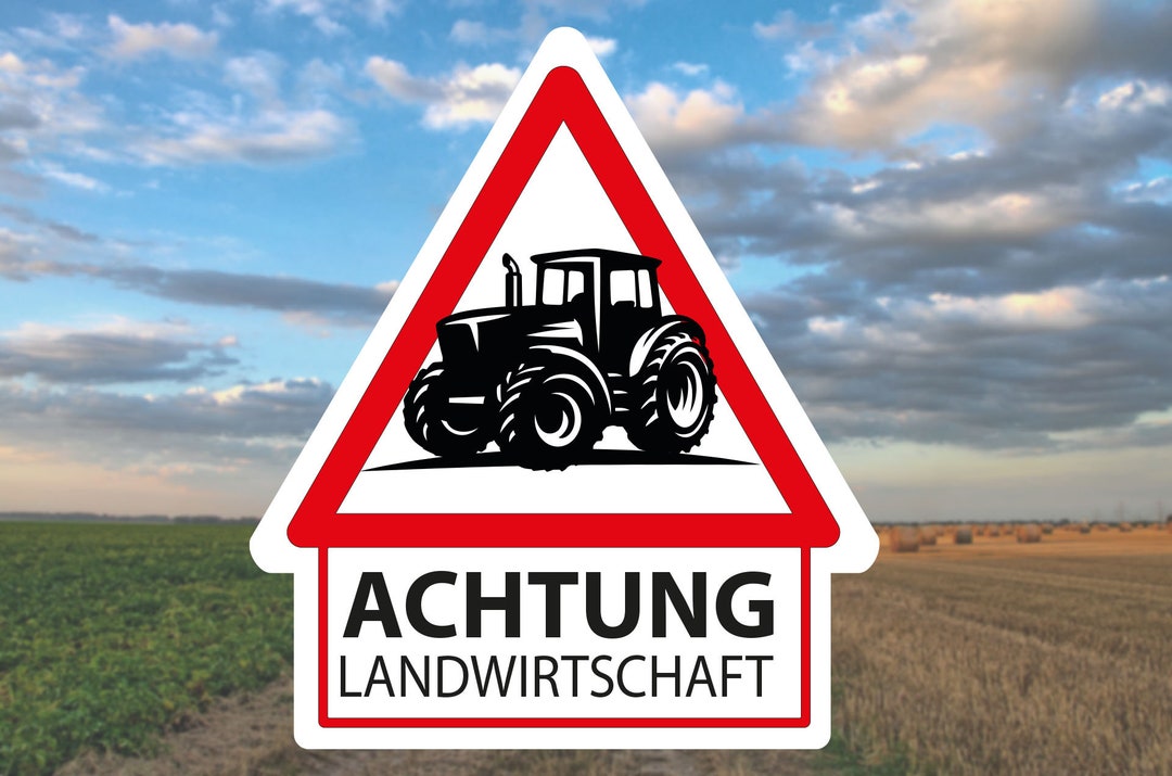 Schild Achtung Landwirtschaft Aluverbund Warnschild - Etsy
